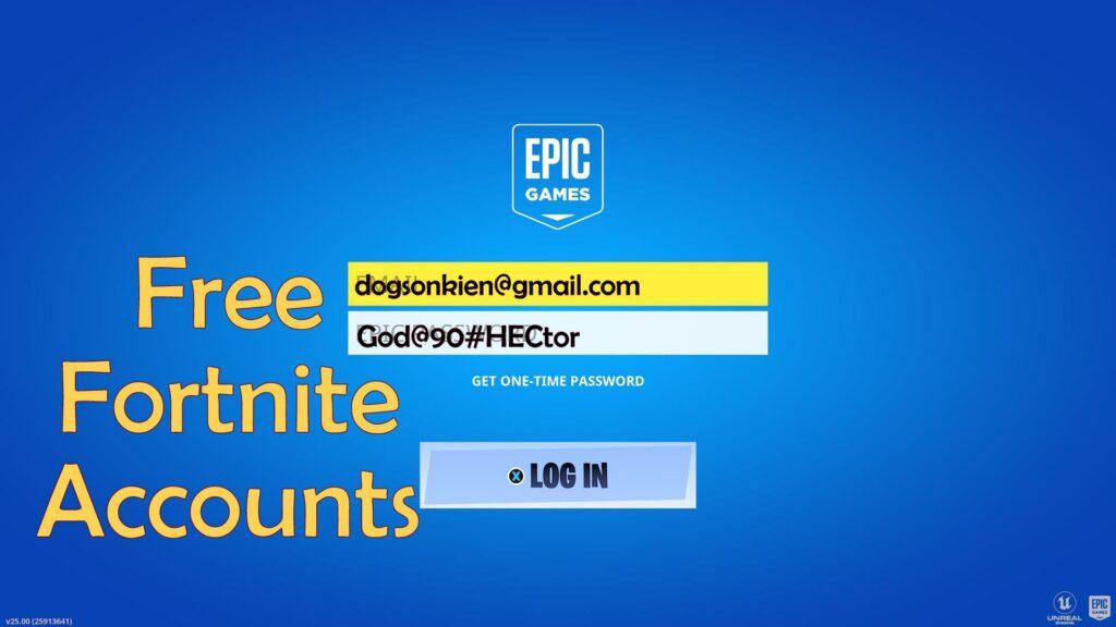 Get 100% Working Free Fortnite Accounts Email & Pass [December 2025 ...