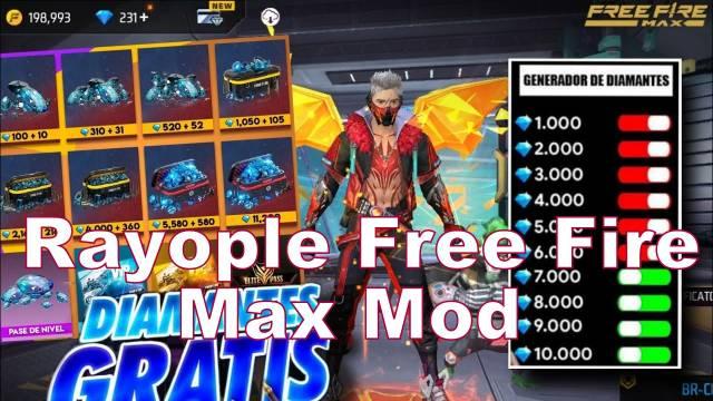 Rayople Free Fire Max Mod, Free Diamonds mod menu for beginners. | AxeeTech