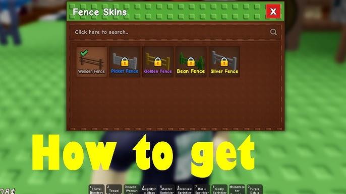 How to Change Fence Skins in Grow a Garden. [Golden, Silver | AxeeTech