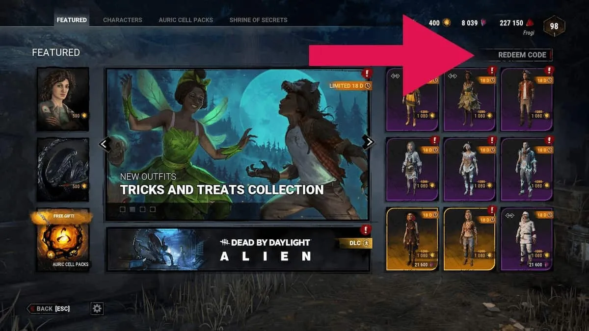 DBD Codes, Dead By Daylight Updated Codes [November 2025] | AxeeTech