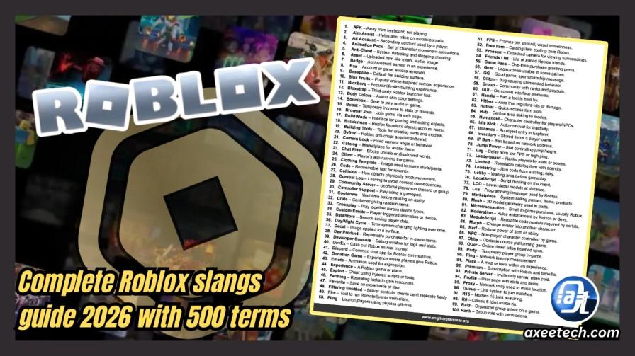 Roblox Slangs: 500+ Words, Terms and Chat Abbreviations (2026) | AxeeTech
